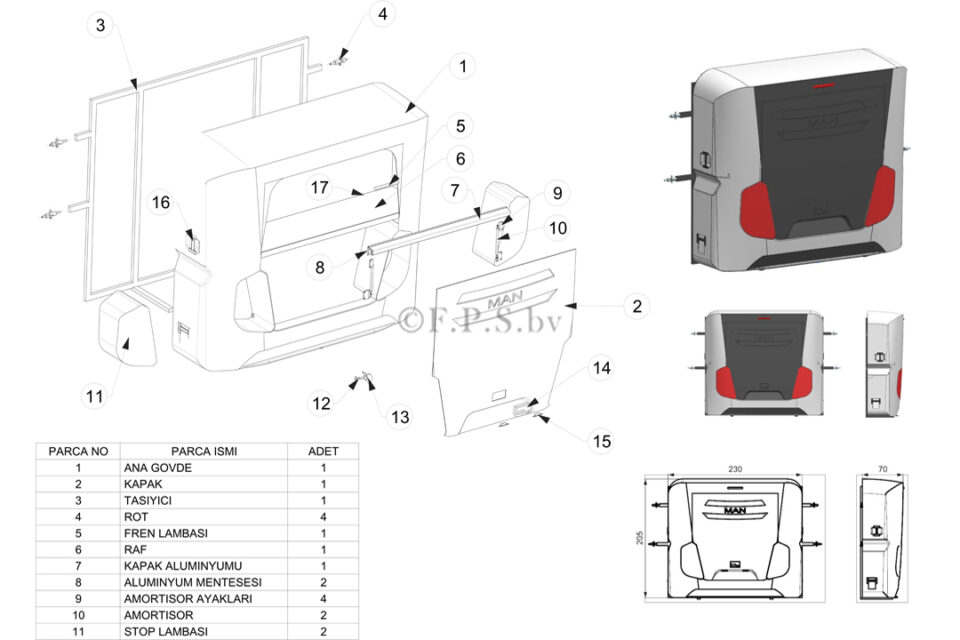 Skibox t.b.v. Lion's Coach Nw Mod. vanaf 2019 - Fleet Parts Supplier B.V.